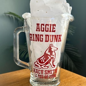 Dunk 'em, Ring Dunk, Custom Aggie Ring Dunk Pitchers, Personalized ...