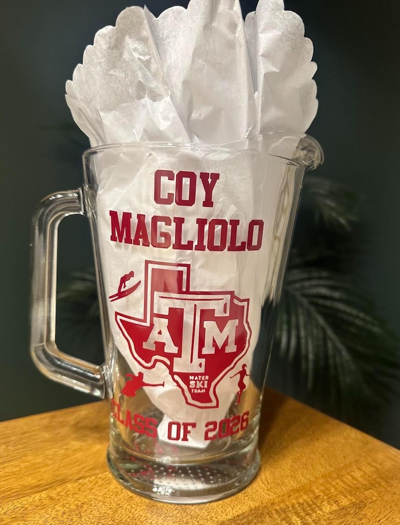 Custom Aggie Ring Dunk Pitchers, Personalized Aggie Ring Dunk Pitcher ...