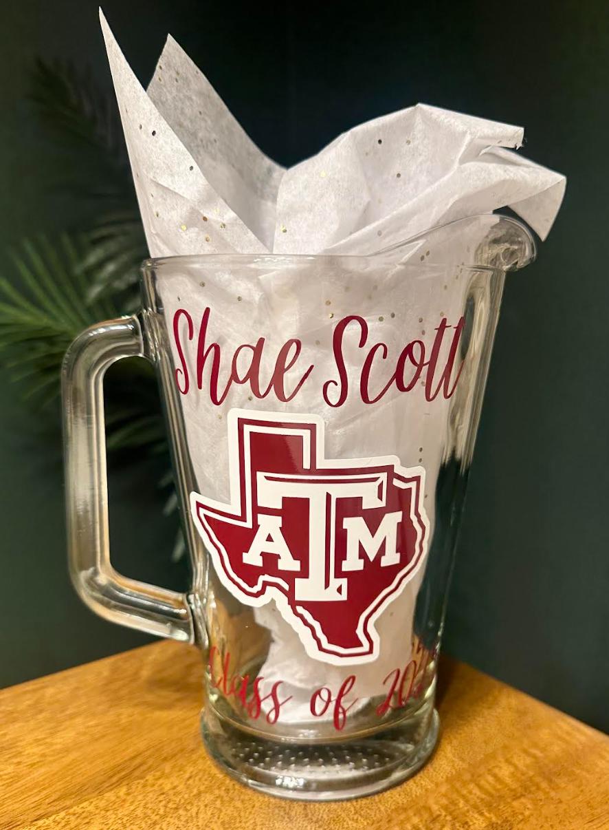 Ring Dunk, Custom Aggie Ring Dunk Pitchers, Personalized Aggie Ring ...