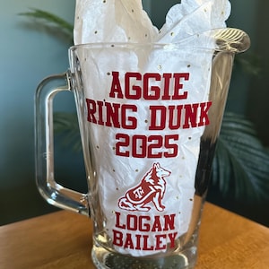 Ring Dunk, Custom Aggie Ring Dunk Pitchers, Personalized Aggie Ring ...