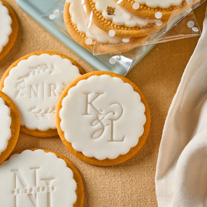 Custom Couple Name Cookie Stamp – Personalized Embosser With Optional ...