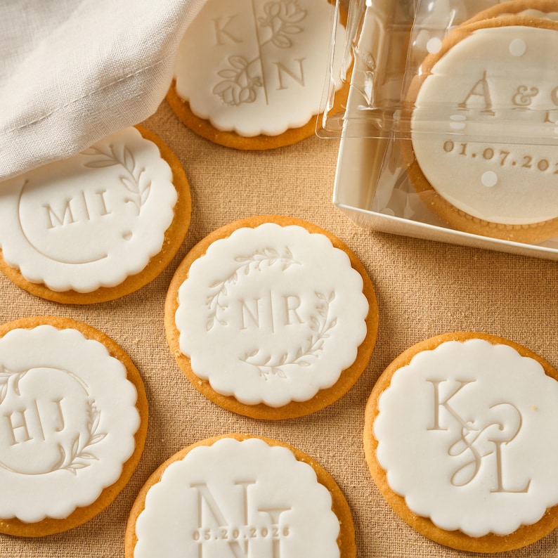 Custom Couple Name Cookie Stamp – Personalized Embosser With Optional ...