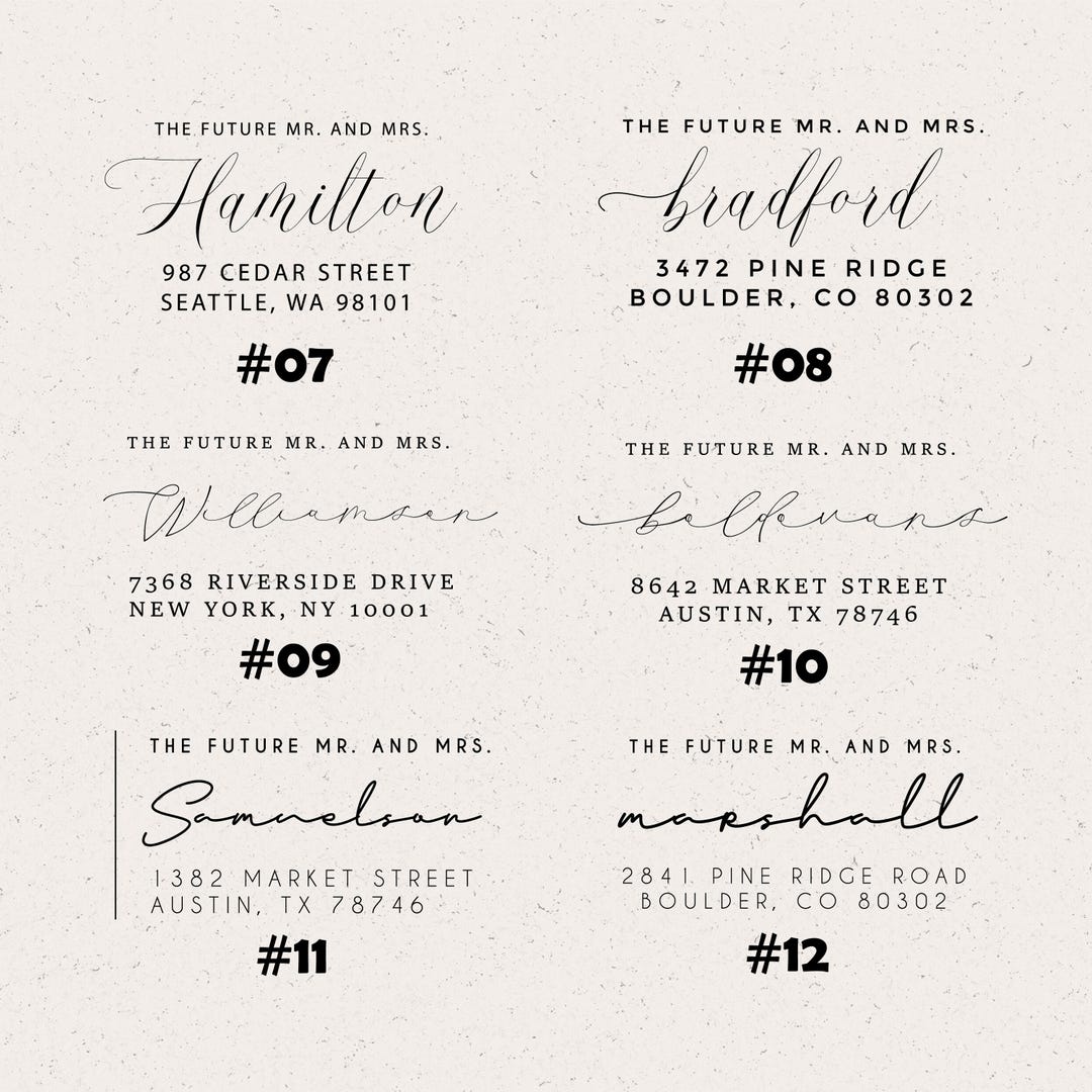 Custom Address Stamp: Self-inking Wedding & Business Stamp - Etsy