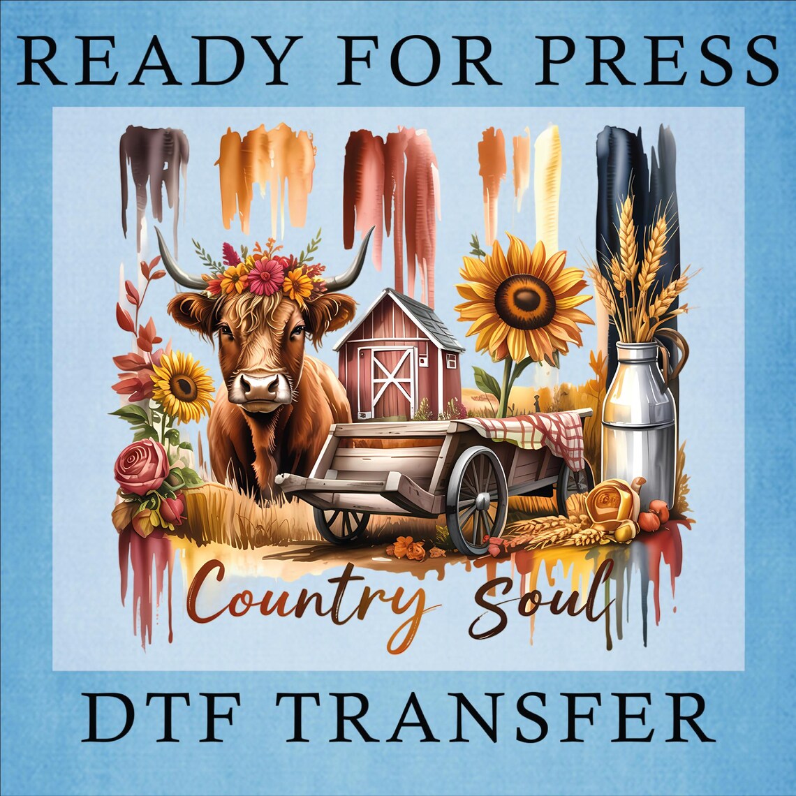 Country Western DTF Transfer: Cowboy Cowgirl Heat Press Ready - Etsy