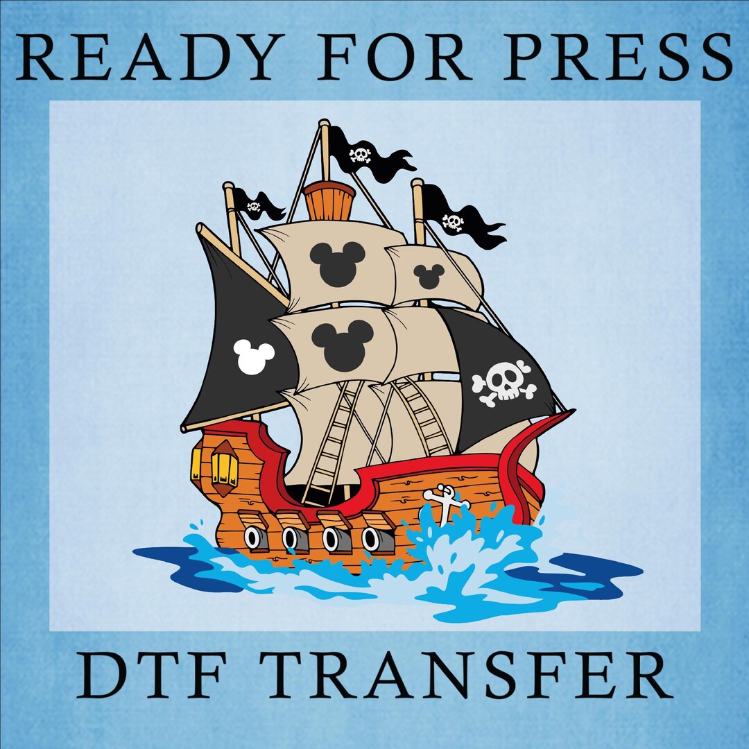 Disney Pirate Ship Ready to Press, Disney Captain Dtf, Retro Disney ...