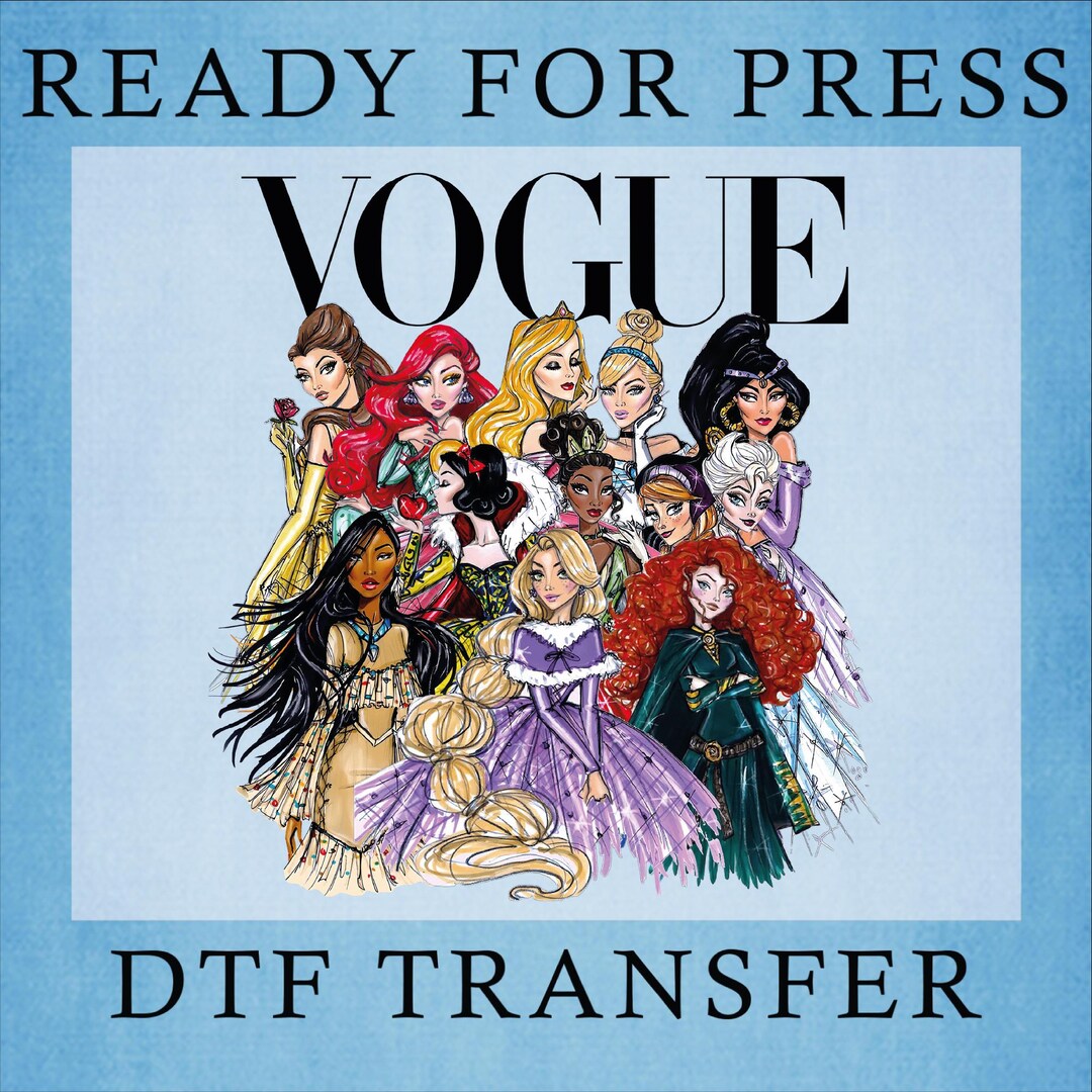 Disney Princess All Characters DTF Transfer, Princess Love Ready to ...