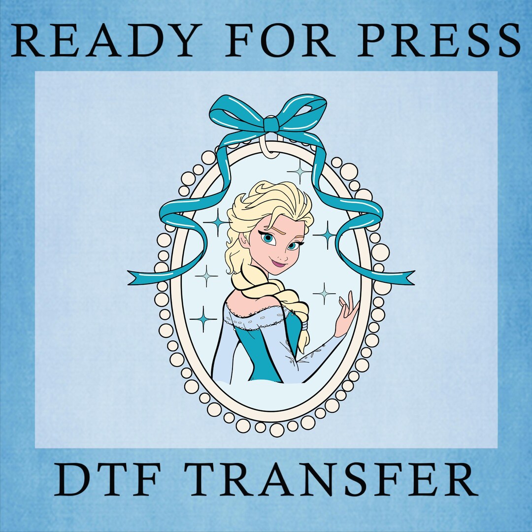 Elsa Princess Dtf, Princess Elsa Coquette Ready to Press, Retro Disney ...