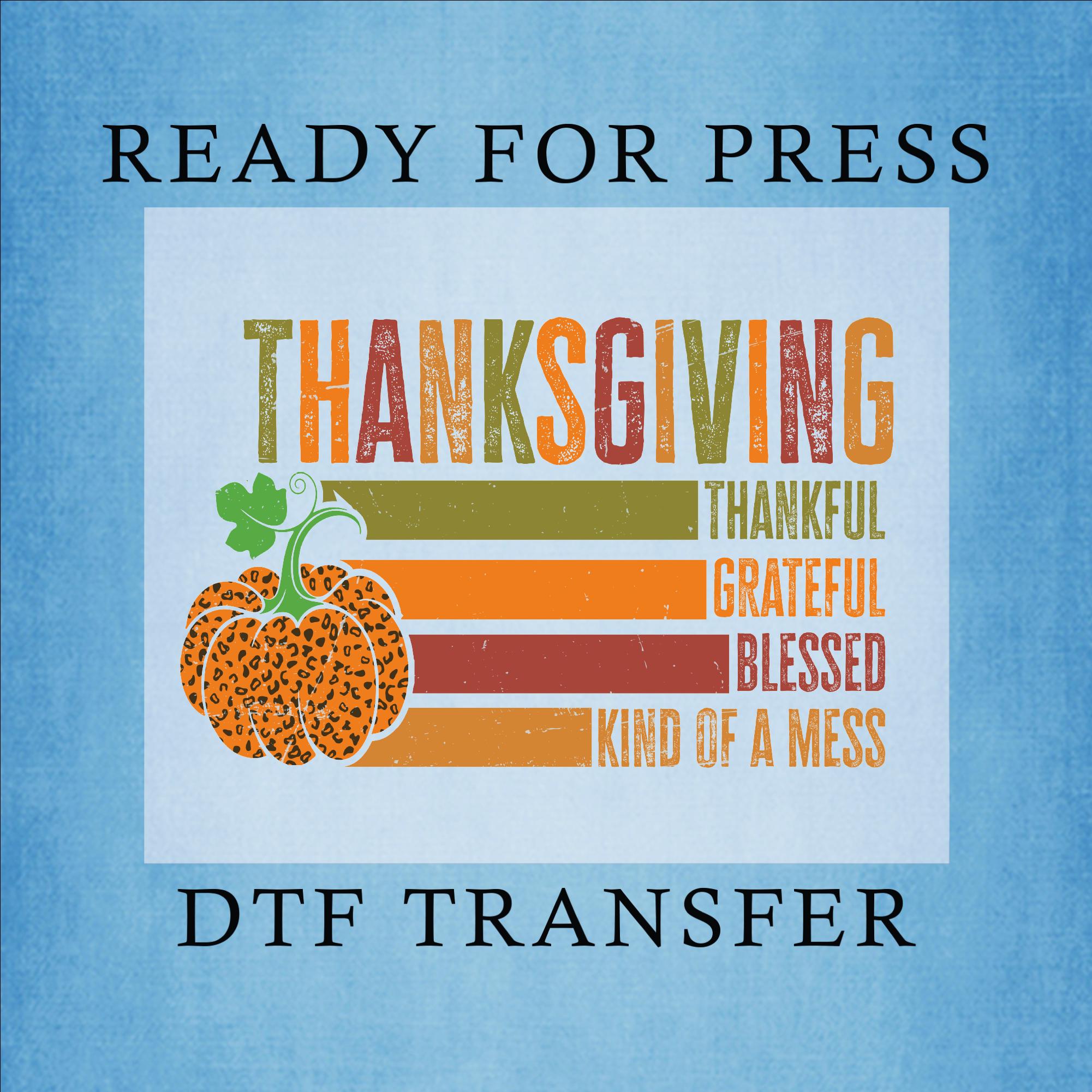 Retro Thanksgiving Dtf Transfer, Thanksgiving Grateful Dtf Transfer ...