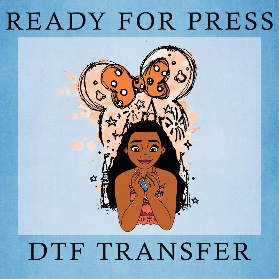 Disney Moana Princess Ready to Press, Princess Moana Dtf, Disney Cute ...