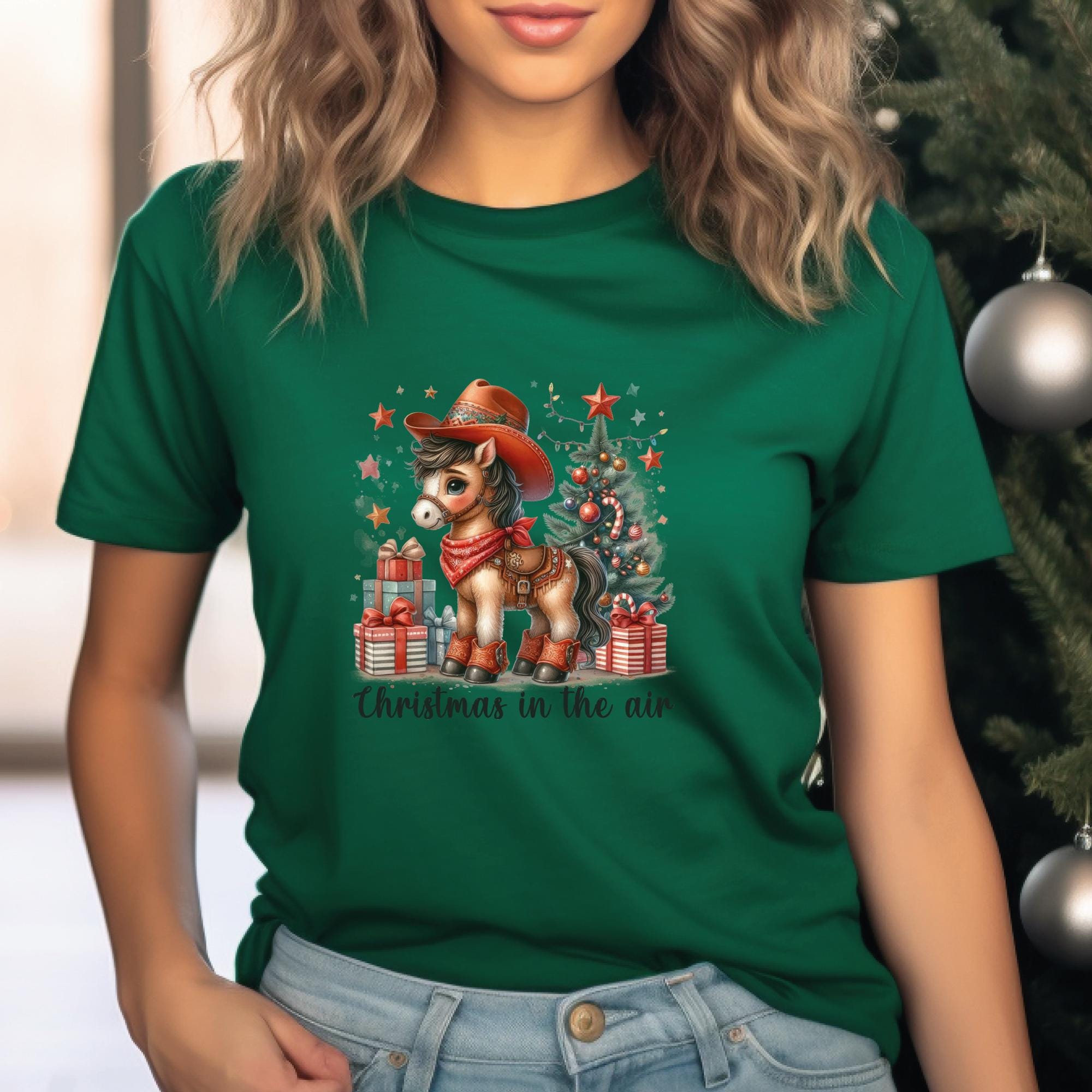 Christmas in the Air Dtf Transfer, Christmas Tree Ready to Press, Cute ...