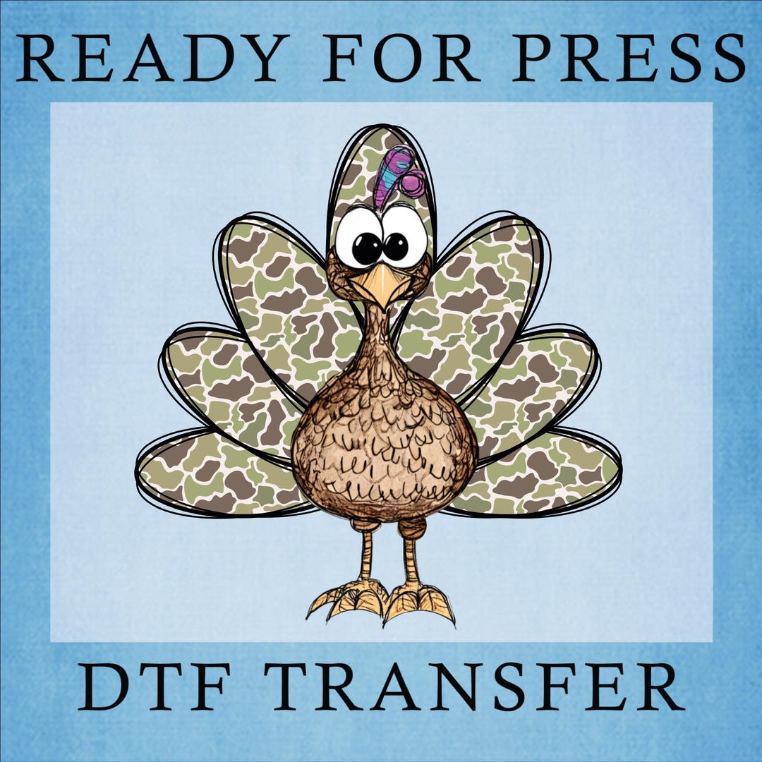 Thanksgiving Turkey DTF Transfer: Autumn Fall Heat Press Design - Etsy
