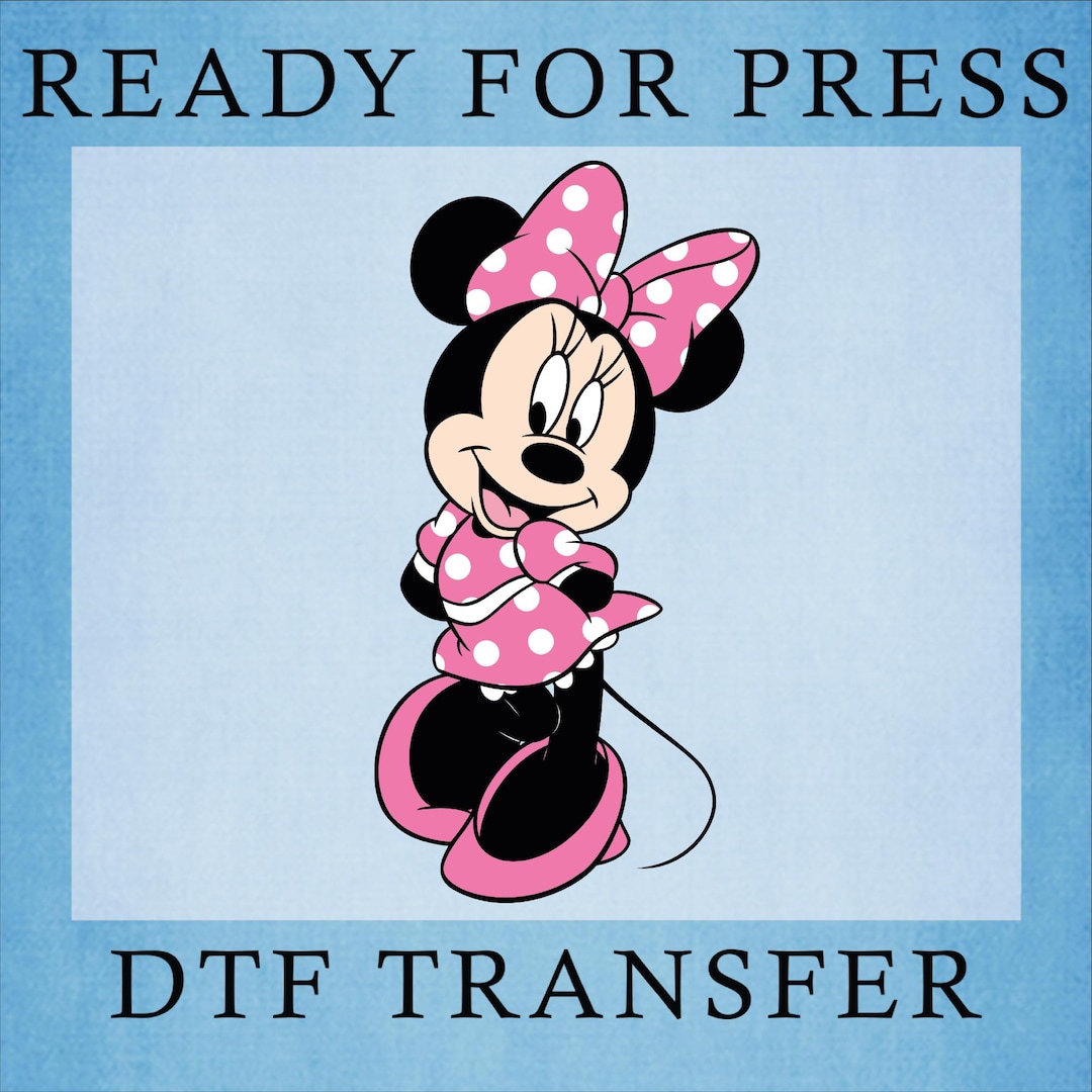 Retro Pink Minnie Mouse DTF Transfer, Disney Heat Press - Etsy