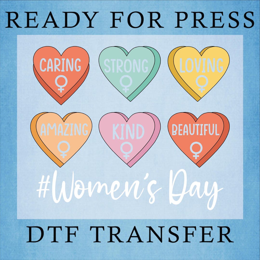 Woman's Day Dtf, Happy International Women's Day Ready to Press, Women ...