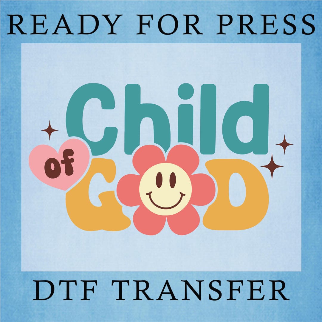 Child of God Dtf, Kids Christian Dtf, Kids Jesus Saves Bro Heat Press ...