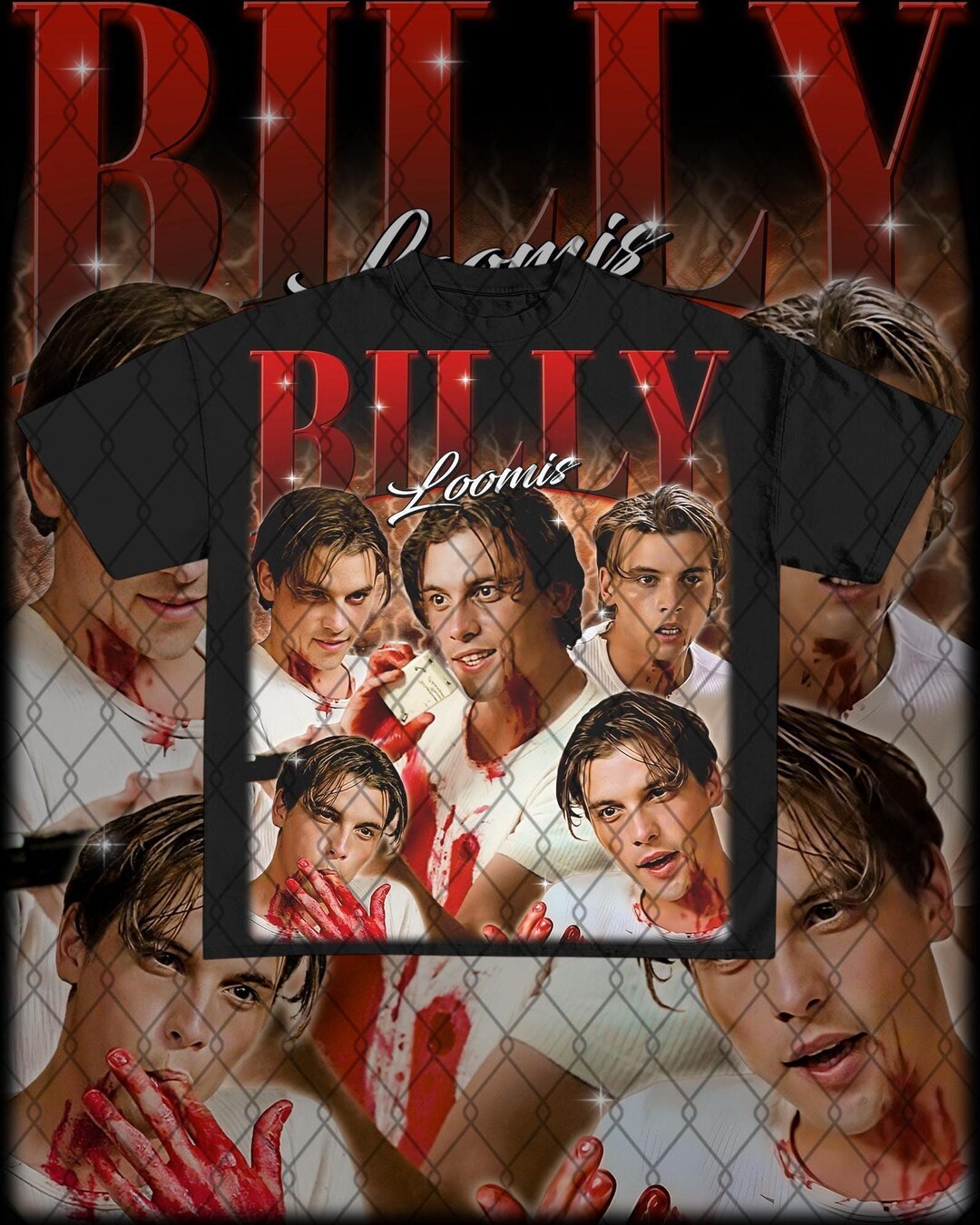 Billy Loomis PNG Digital Download, DTF Transfer Print, Bootleg Shirt ...