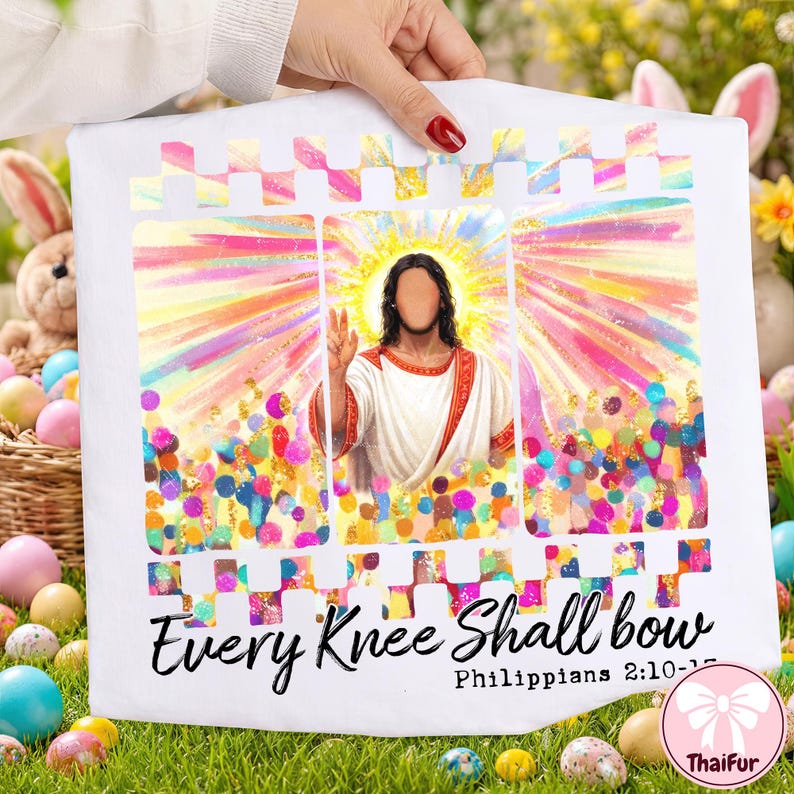 Every Knee Shall Bow PNG, Jesus Easter PNG Design, Christian Bible ...