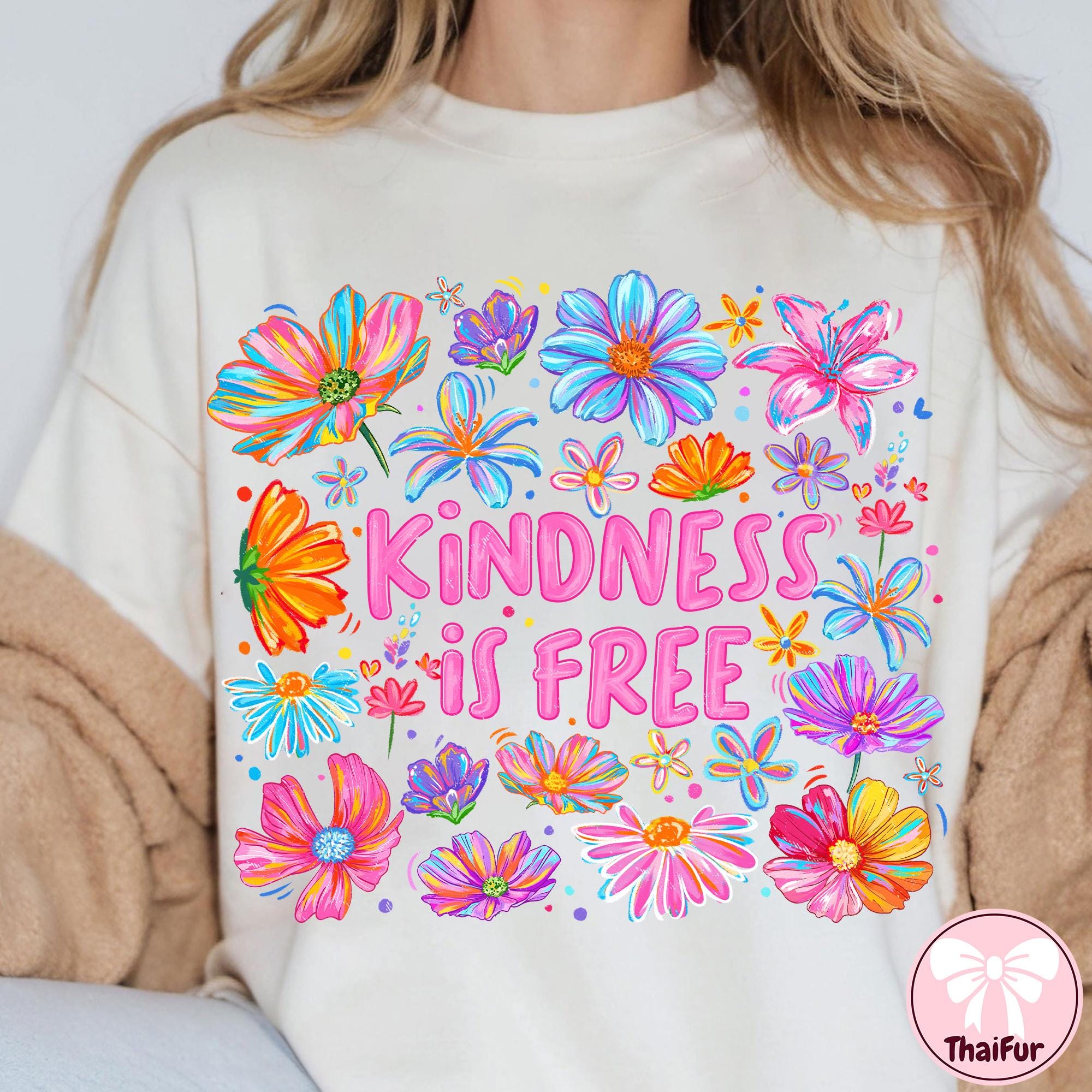 Boho Kindness is Free PNG, Mental Health Awareness Png, Floral Girly ...