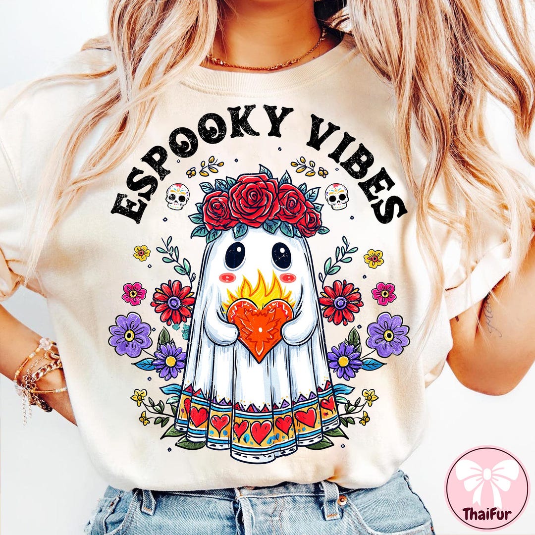 Halloween Mexican Conchas Ghost Png, Espooky Vibes Png, Spooky Conchas ...