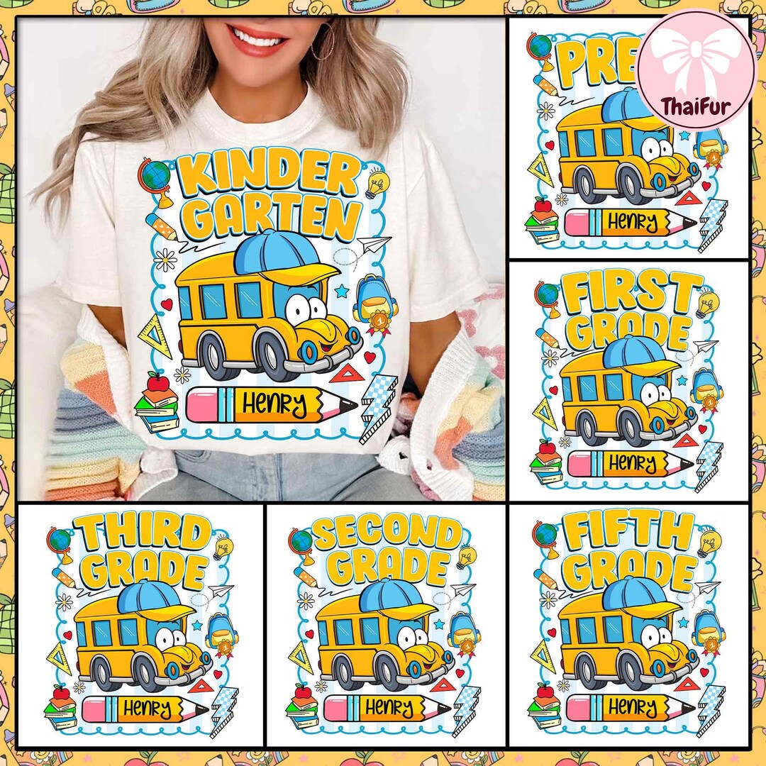 Custom Preppy Back to School Bundle for Boys Bundle PNG, School Boy PNG ...