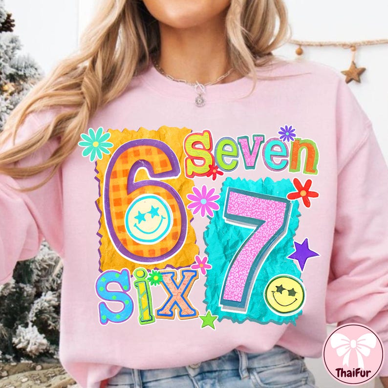 Funny Six Seven Smiley Png, Viral Funny Saying 6 7 Png, Trending Social ...