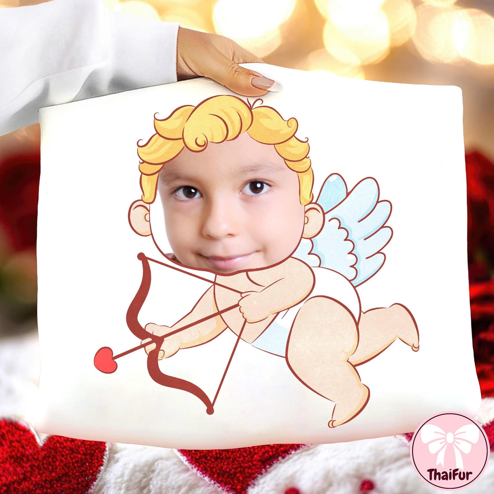 Canva Template Valentine’s Day Cupid, Add Your Own Photo, Cupid Boy ...