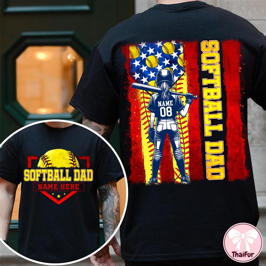 Custom Softball Dad Png, Softball Dad Like A Baseball Dad but With ...