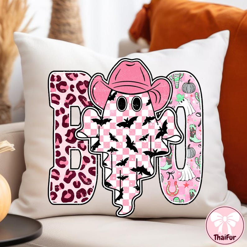 Pink Cowboy Ghost Png, Preppy Western Halloween Png, Spooky Ghost Png ...