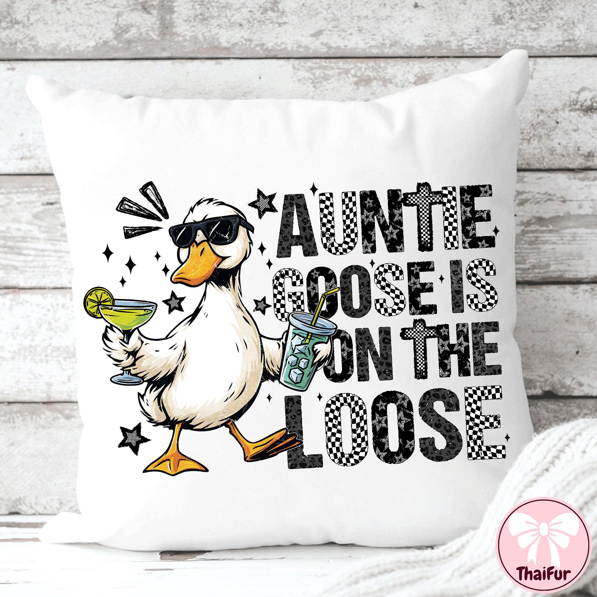 Auntie Goose PNG, Funny Auntie Goose Png, Cool Aunt Gift, Drinking ...