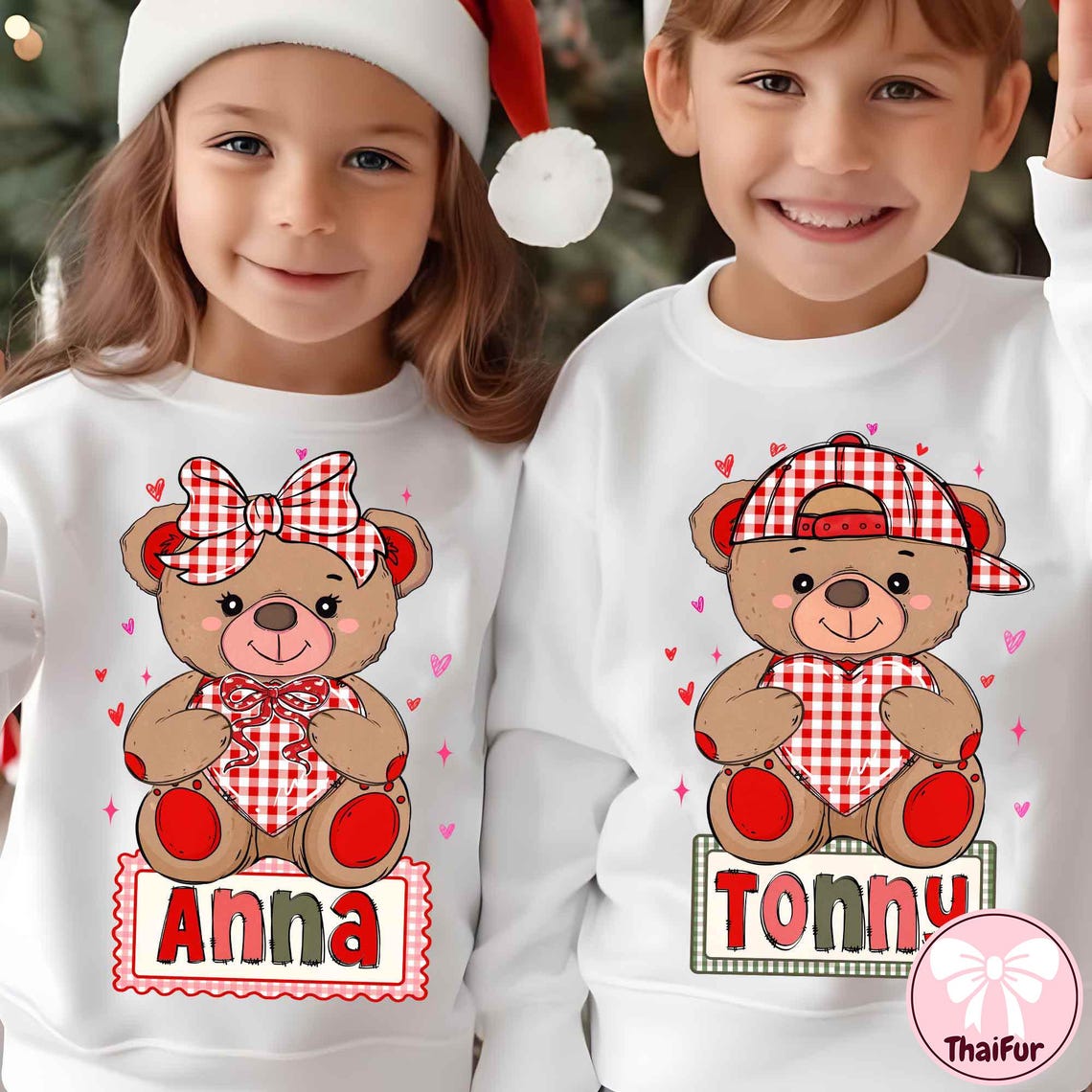 Custom Valentine Teddy Bear PNG, Matching Kids Shirt Design, Camo Bow ...