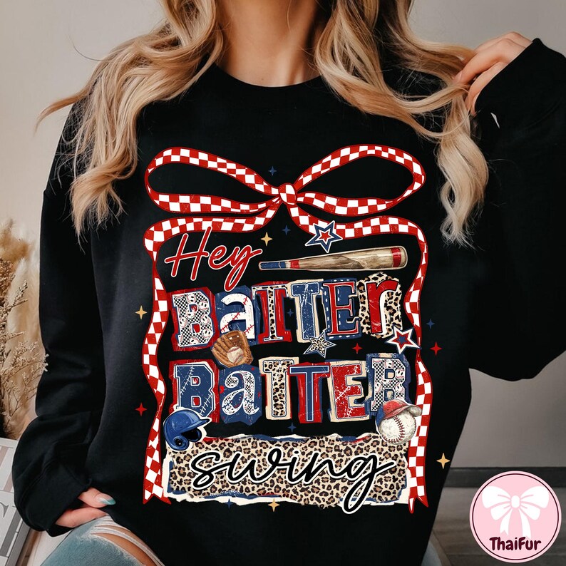 Preppy Collage Hey Batter Batter Swing PNG, Baseball Ransom Note Shirt ...
