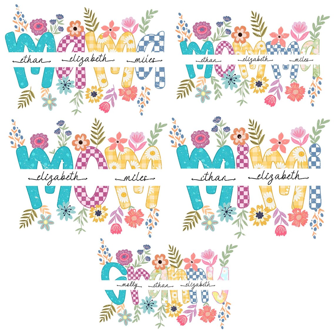 Customizable Grandma Hobo Floral Png, Boho Flower Png, Floral Shirt ...