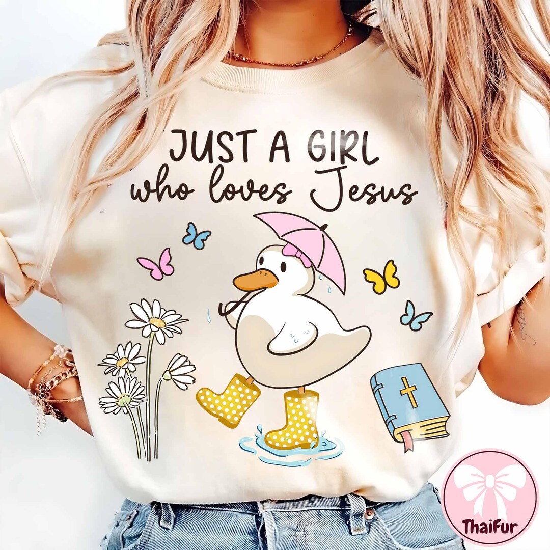 Just A Girl Who Loves Jesus Png, Cute Easter Ducks Png, Coquette Easter ...
