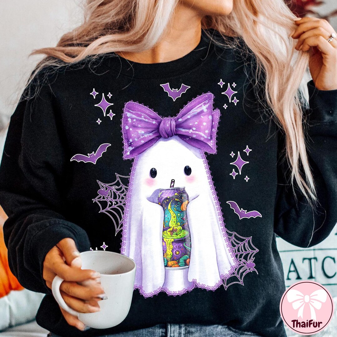 Preppy Kawaii Witch’s Brew Ghost Png, Cute Soda Can Energy Drink Png ...