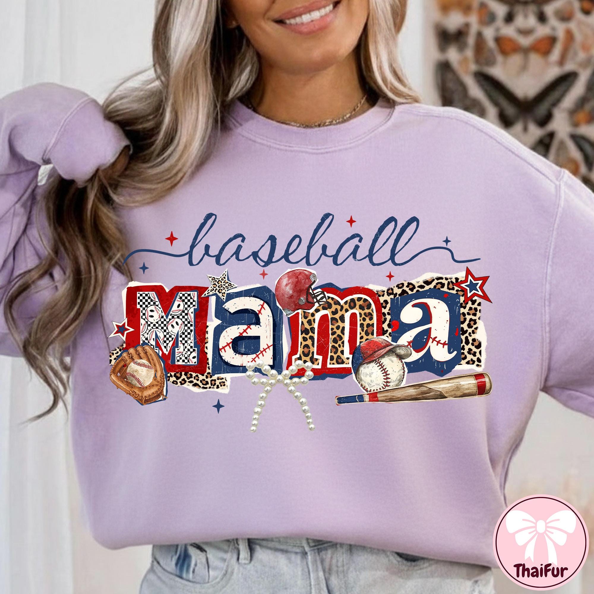 Baseball Mama PNG, Sports Mom Shirt Design, Baseball Bow Bat PNG, Game ...