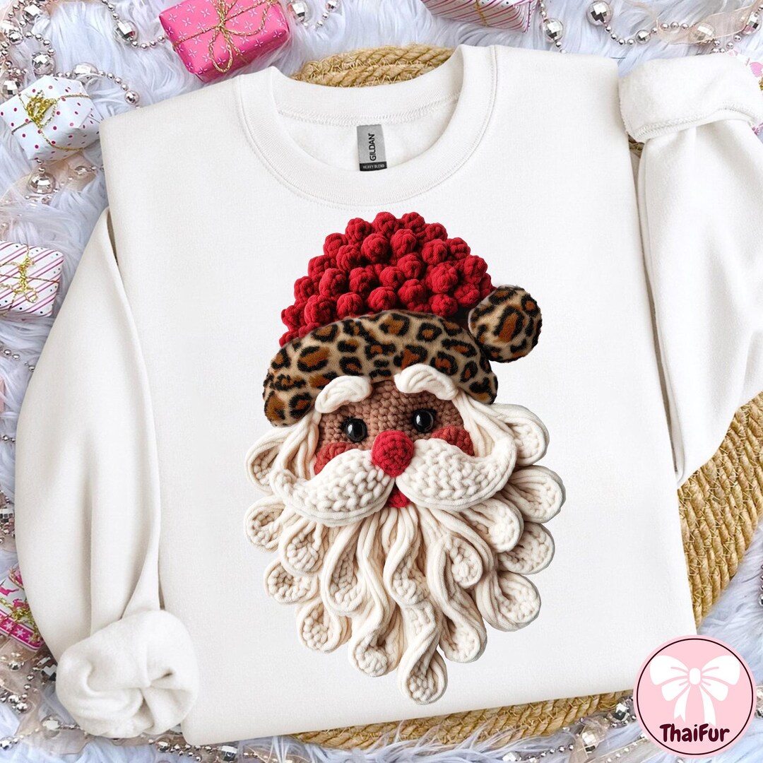 Black Santa Latch Hook PNG, Faux Yarn Cozy Christmas Clipart ...