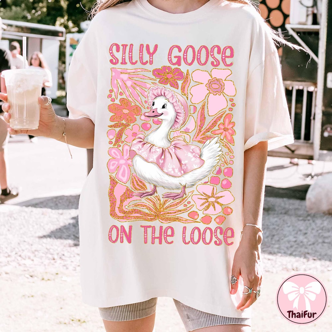 Silly Goose on the Loose Png, Boho Floral Goose Png, Mama Goose Png ...