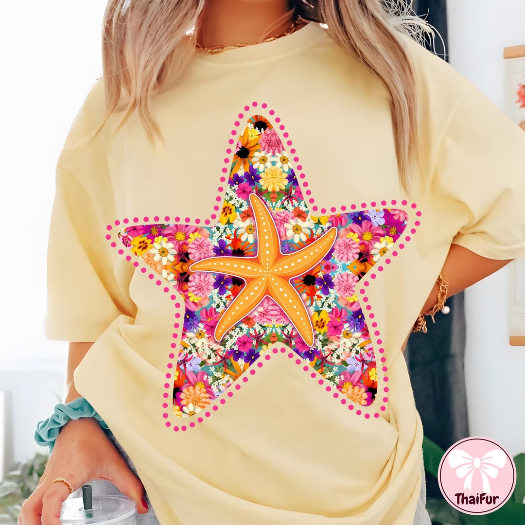 Preppy Starfish Png, Beach Coastal Hawaii Png, Preppy Beach Design ...