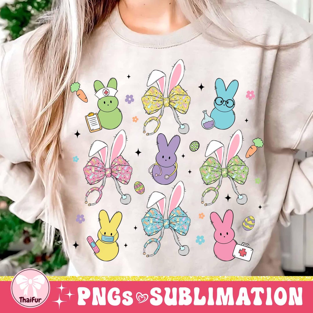 Easter Bunny Nurse Coquette Png, Nurse Easter Day Png, Happy Easter Png ...