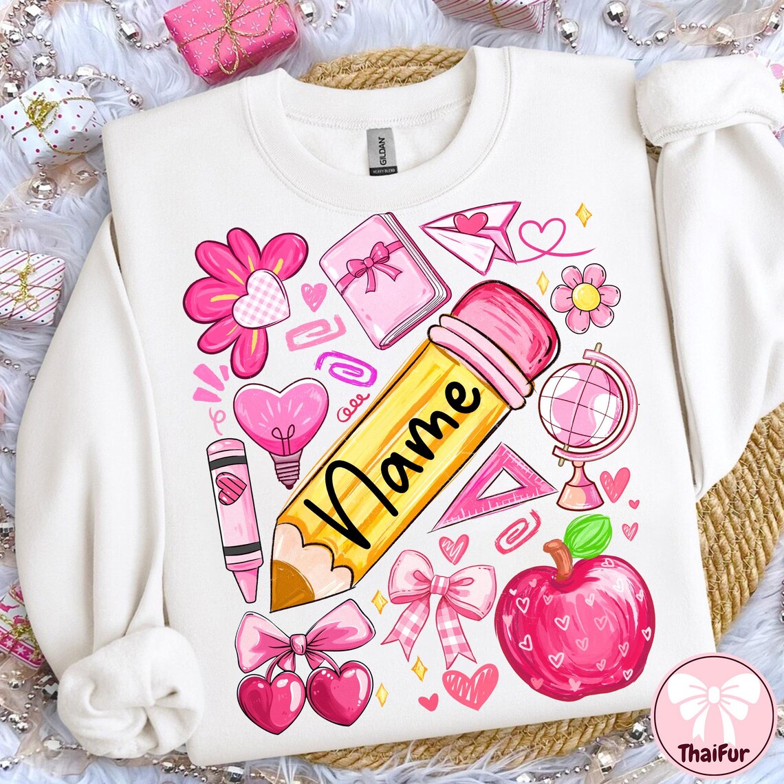 Lápiz coqueto de San Valentín personalizado para profesor, diseño de ...