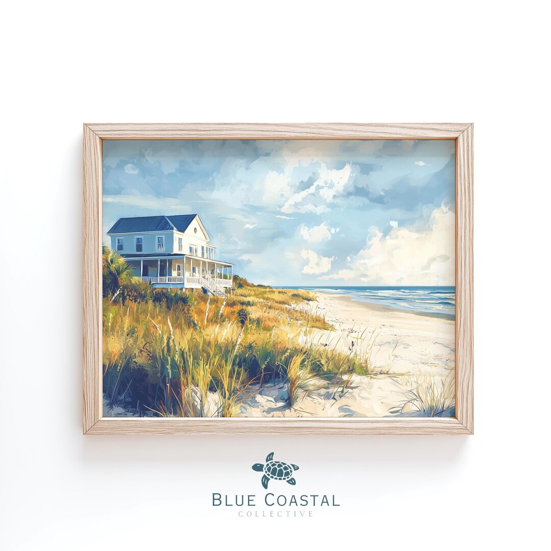 Vintage St. George Island Painting Beautiful Florida Landscape Coastal ...