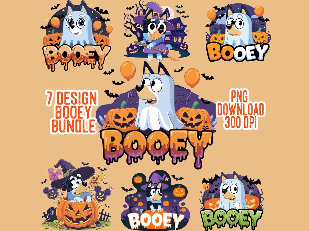Booey Halloween Bundle Png, Spooky Cartoon Png, Halloween Family Match ...
