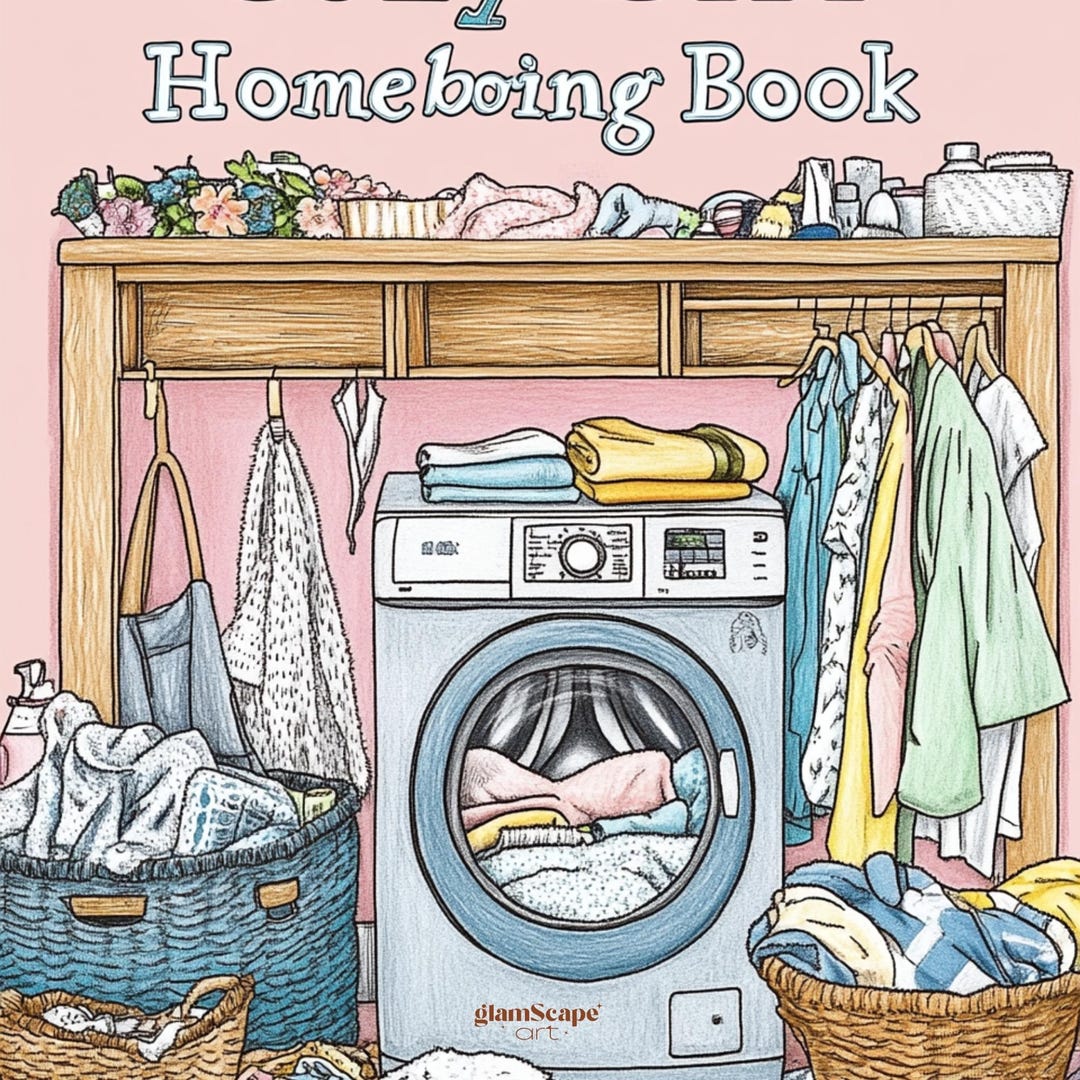 Coloring Book Bundle, Cozy and Cute Girl Homebody, Cute, Cozy and Comfy ...