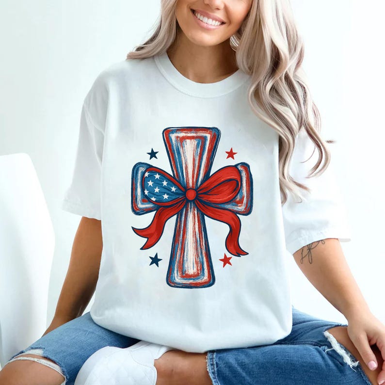 Patriotic Cross Transparent PNG Clipart, Red White Blue Cross ...