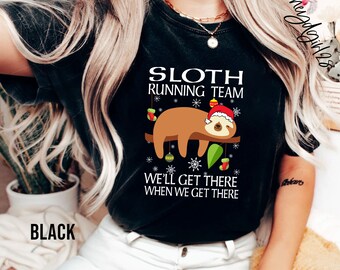 Sloth Running Team T Shirt - Etsy