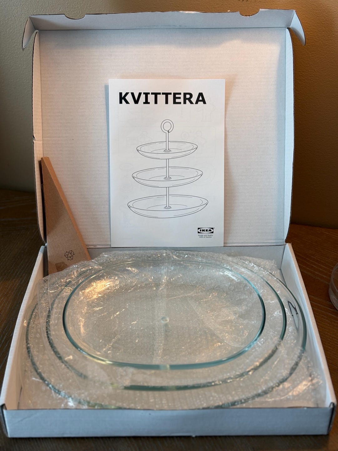 Beautiful Three Tiered Glass Serving Stand |made by IKEA | - Etsy