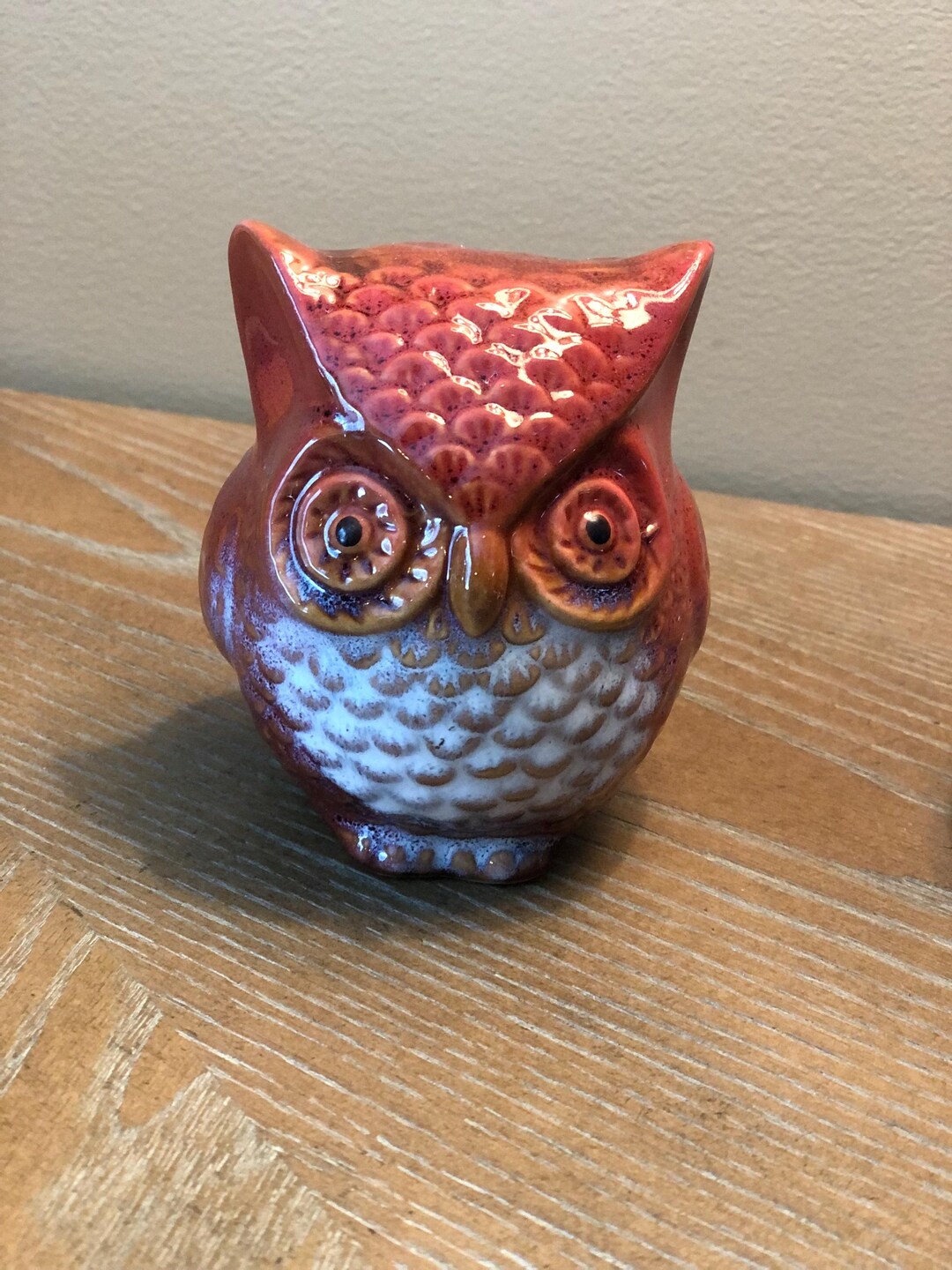 Cute Ceramic Owl Statue - Etsy