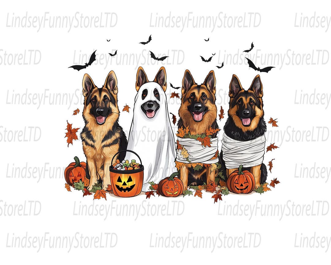Halloween Dog Png, German Shepherd Ghost Dogs Png, Halloween Png ...