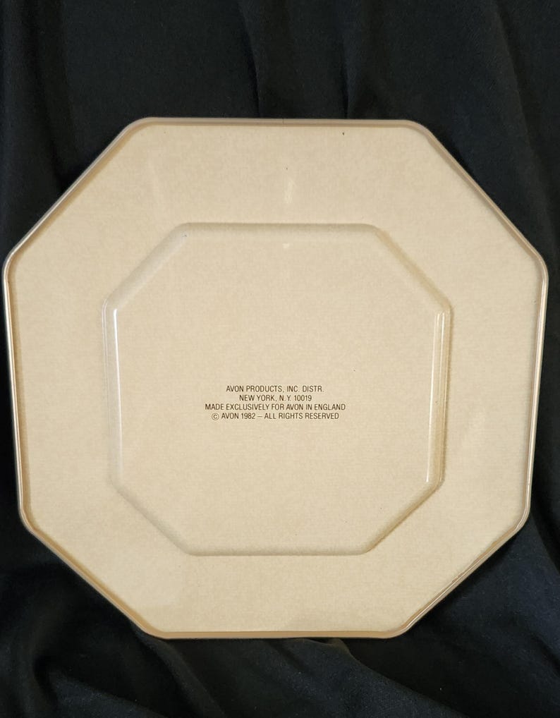 Metal Avon Products Octagon Tip Tray With Plum Pudding Recipe ...