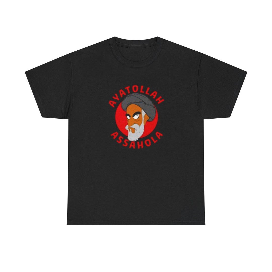 Ayatollah Asaholla Simpsons T-shirt | Funny Conflict Joke Tee | Risky ...