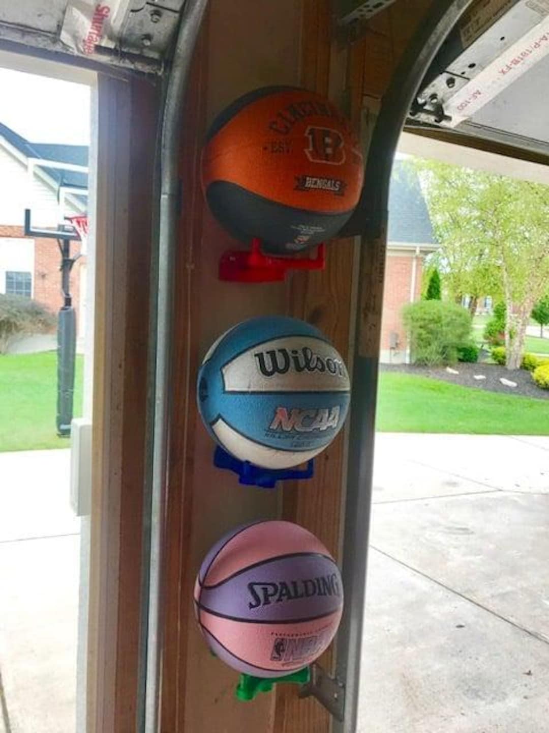 Soccer Ball Holder for Wall Mount Sports Ball Display Rack Basketball ...